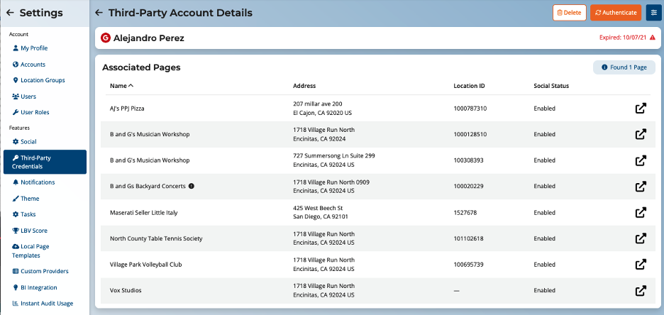 Managing Third-party Credentials Managing Third-party Credentials